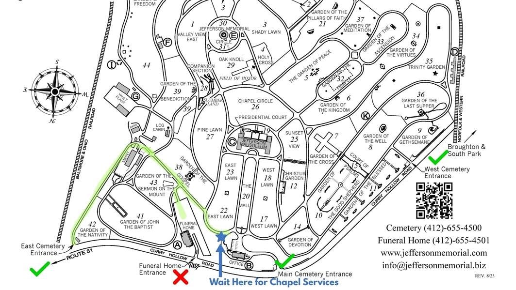 Cemetery Entrance Information | Jefferson Memorial Cemetery & Funeral ...