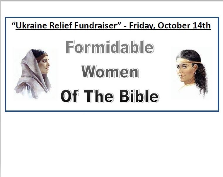 "Ukraine Relief Fundraiser" Formidable Women of the Bible | Williams ...