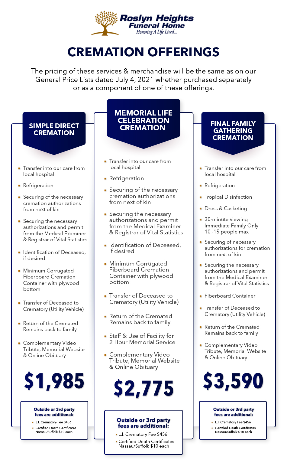 Cremation Services | Roslyn Heights Funeral Home