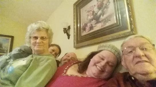 Lynn Beth, John, Aunt Retha, Jill, Uncle Jack